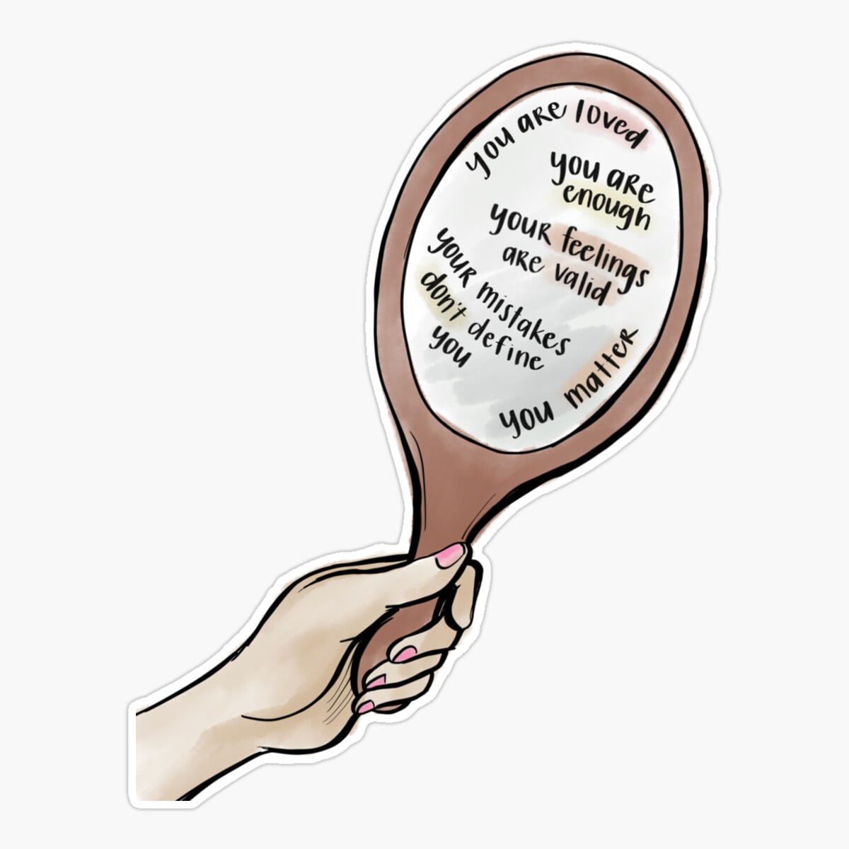 Maneki Positive Thoughts; Matters Er, Phone Decal Water Bottle Stickers ...