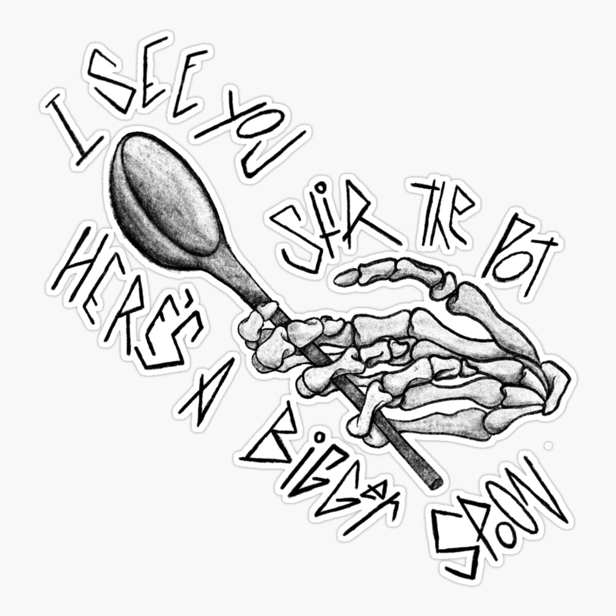 Maneki Pot Stirrer Sketch Er, Phone Decal Water Bottle Stickers Car ...