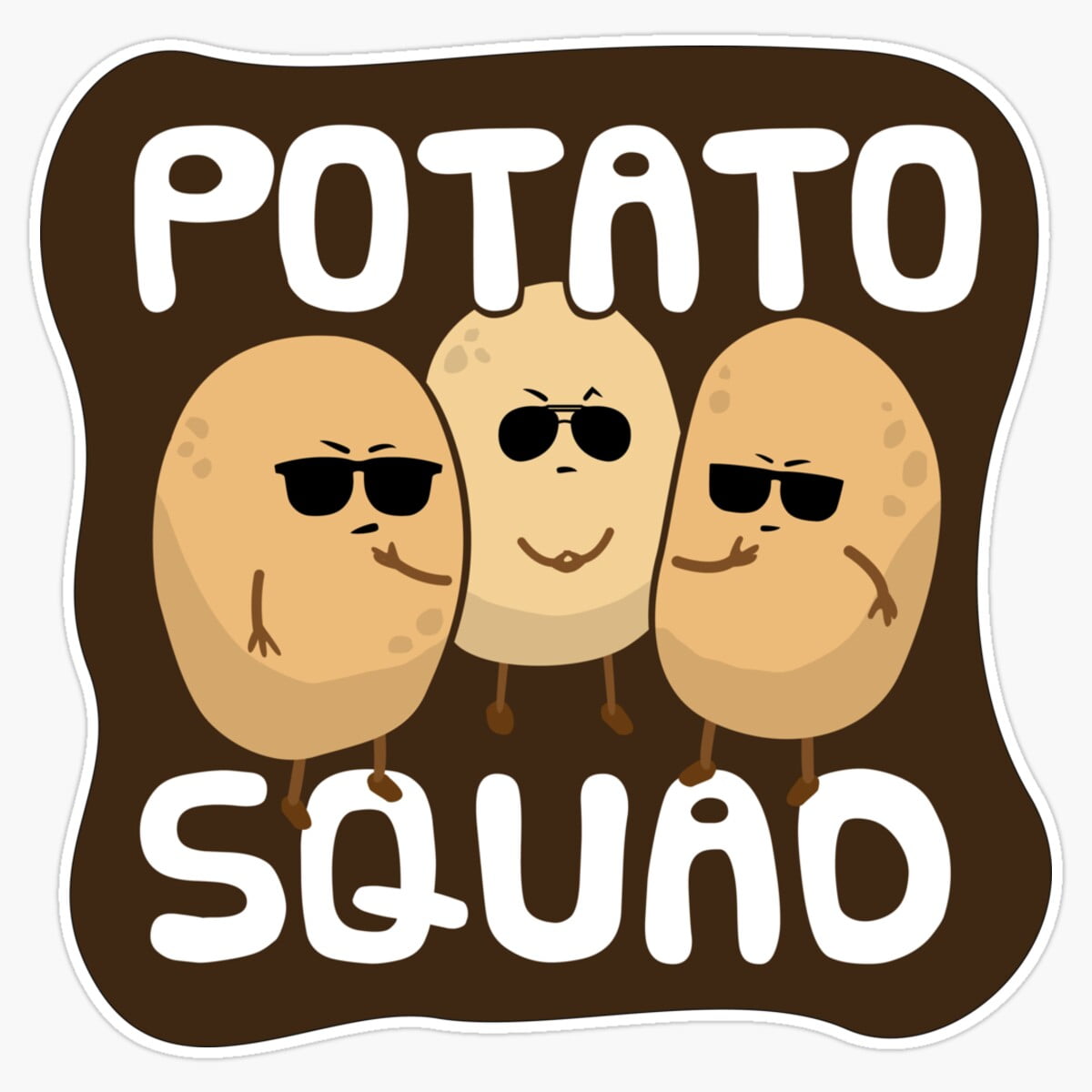 Maneki Potato Squad - Funny Potatoes With Sunglasses Er, Phone Decal ...