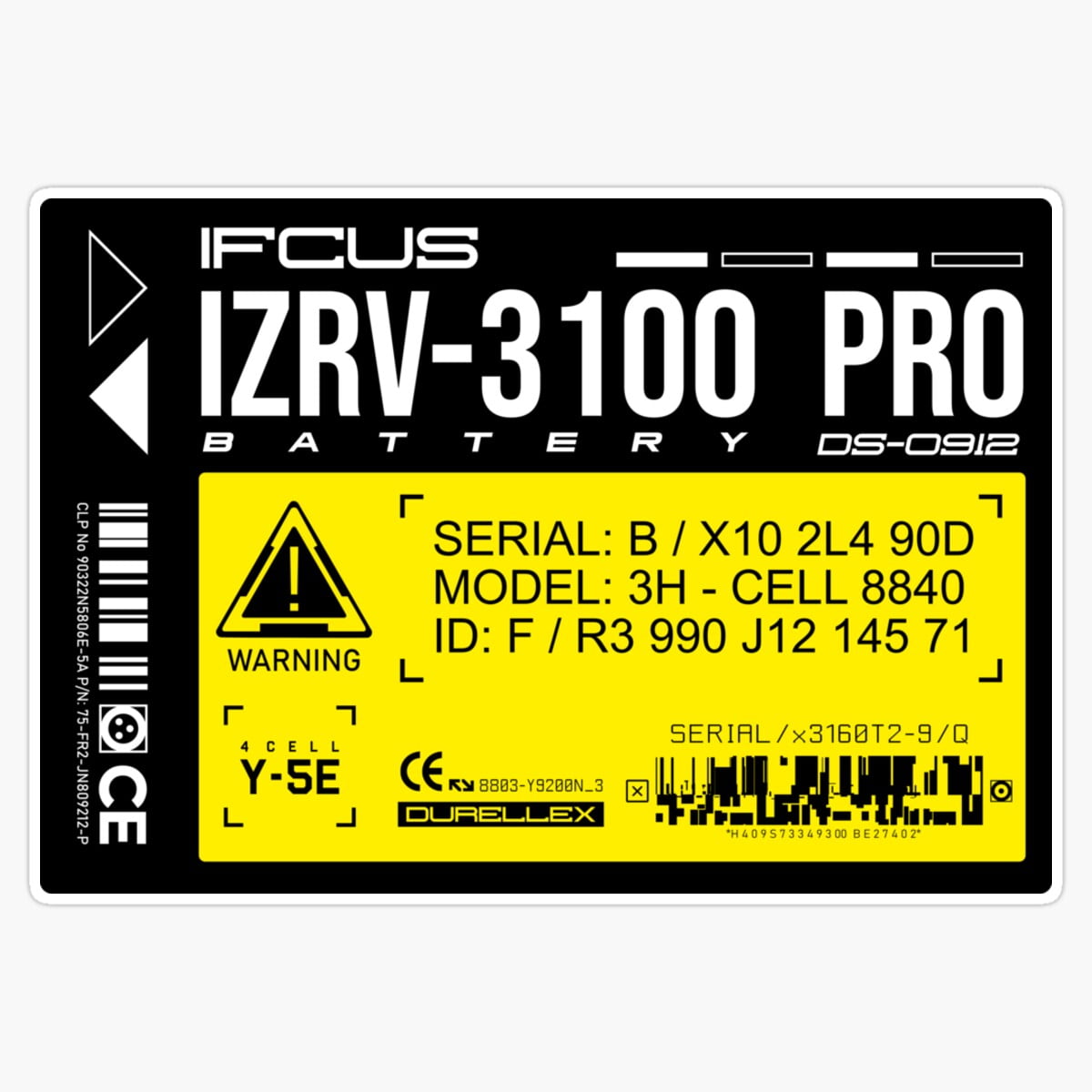 Maneki Power Battery Model Type Decal Er, Phone Decal Water Bottle ...