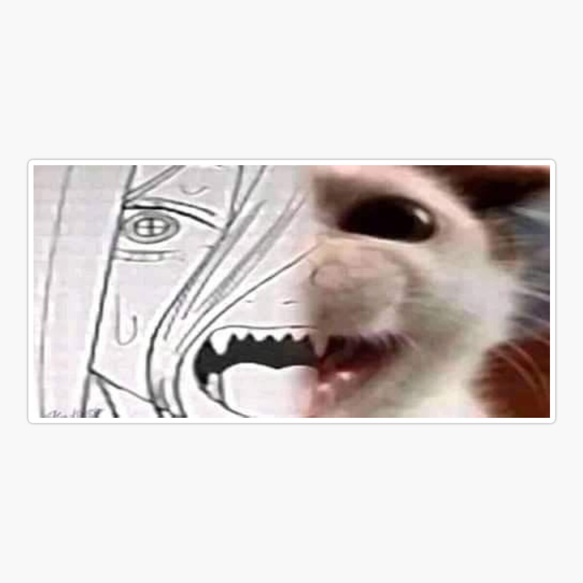 Maneki Power Cat Scream Sticker, Phone Decal Water Bottle Stickers Car ...