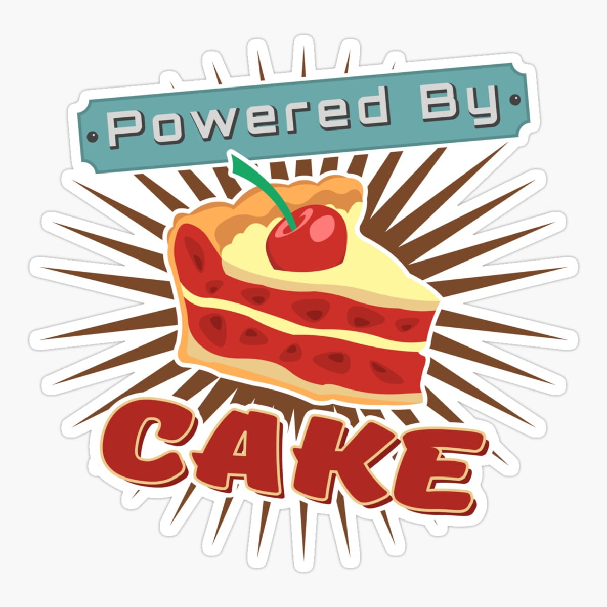 Maneki Powered By Cake Sticker, Phone Decal Water Bottle Stickers Car ...