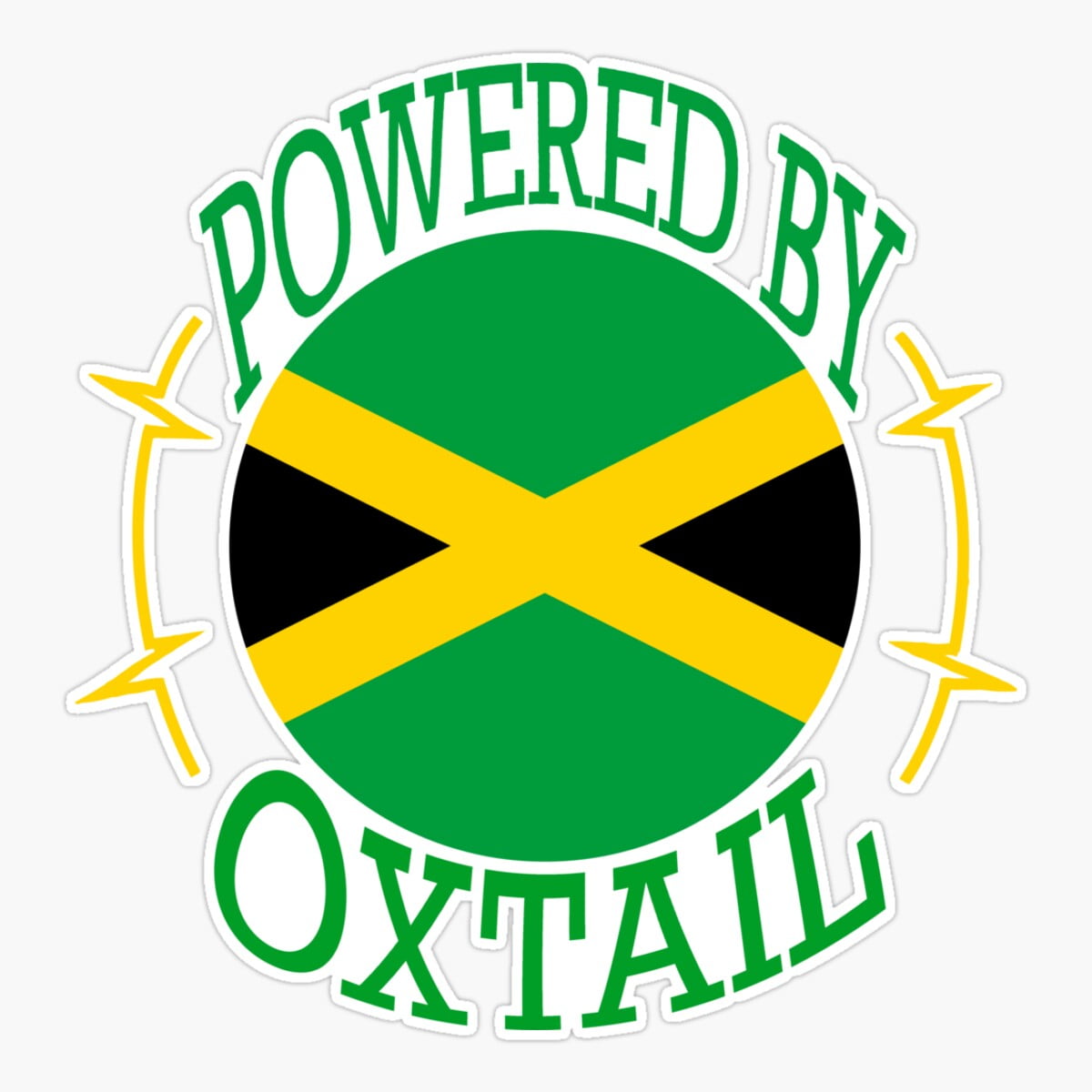 Maneki Powered By Jamaican Oxtail Sticker, Phone Decal Water Bottle ...