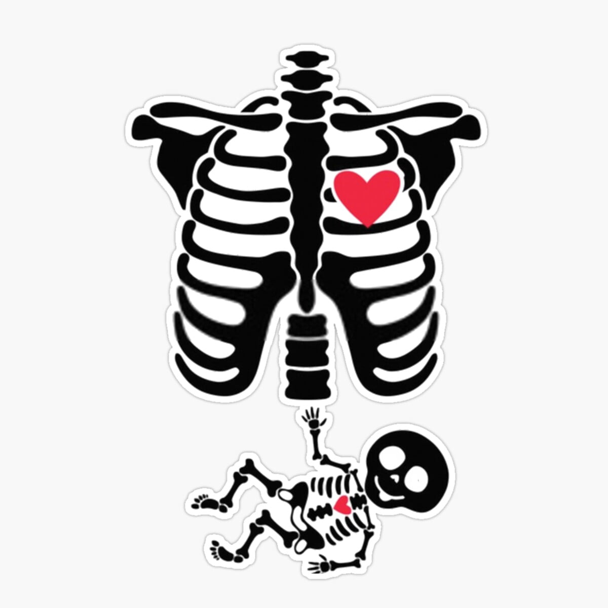 Maneki Pregnant Skeleton Costume - Unny Bones Design Or Halloween Er ...