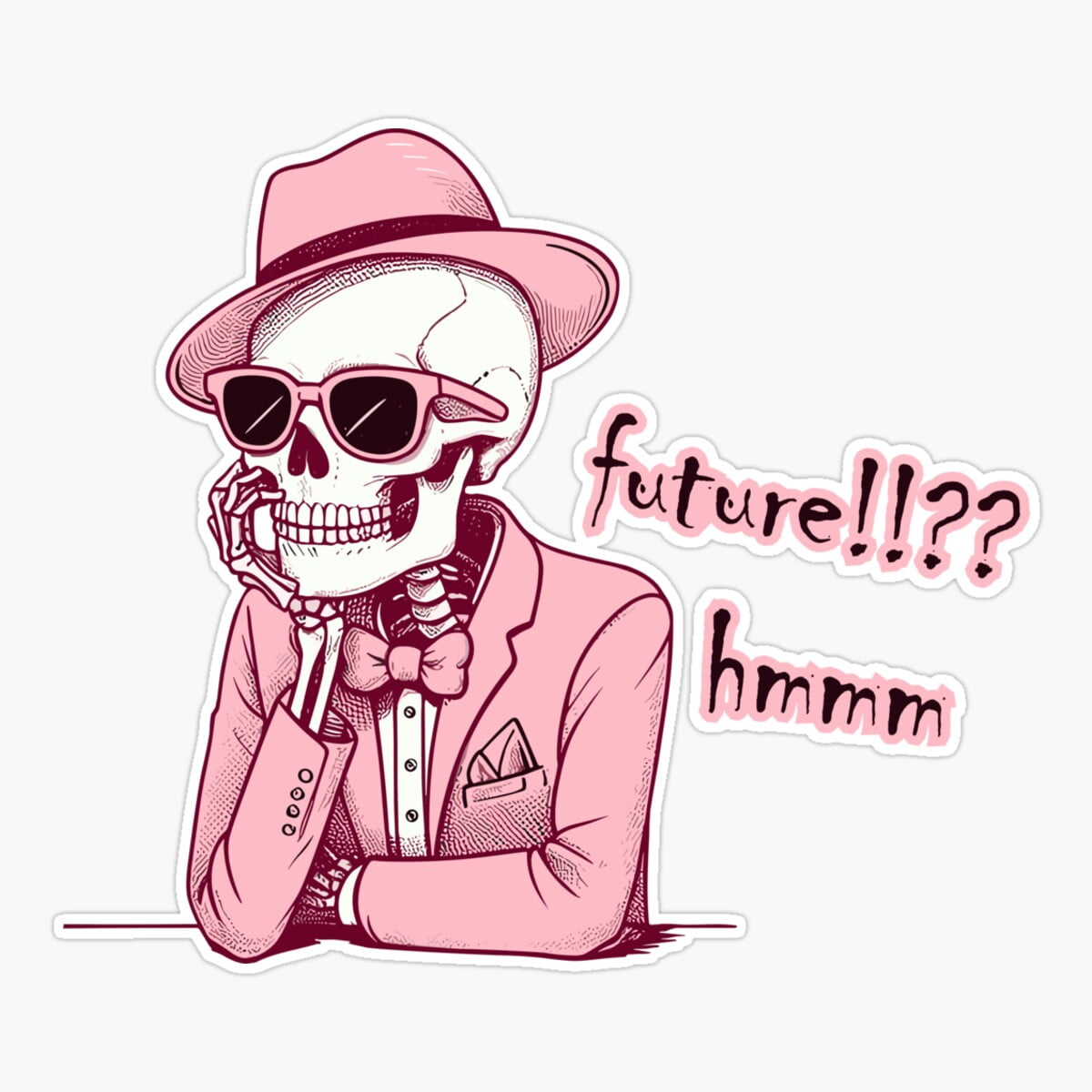 Maneki Preppy Skeleton And Uture Er, Phone Decal Water Bottle Stickers ...