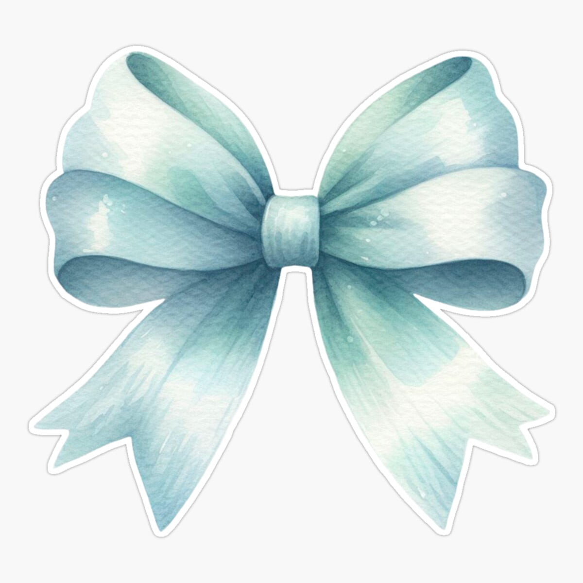 Maneki Pretty Blue Watercolor Bow Ribbon er - Walmart.com