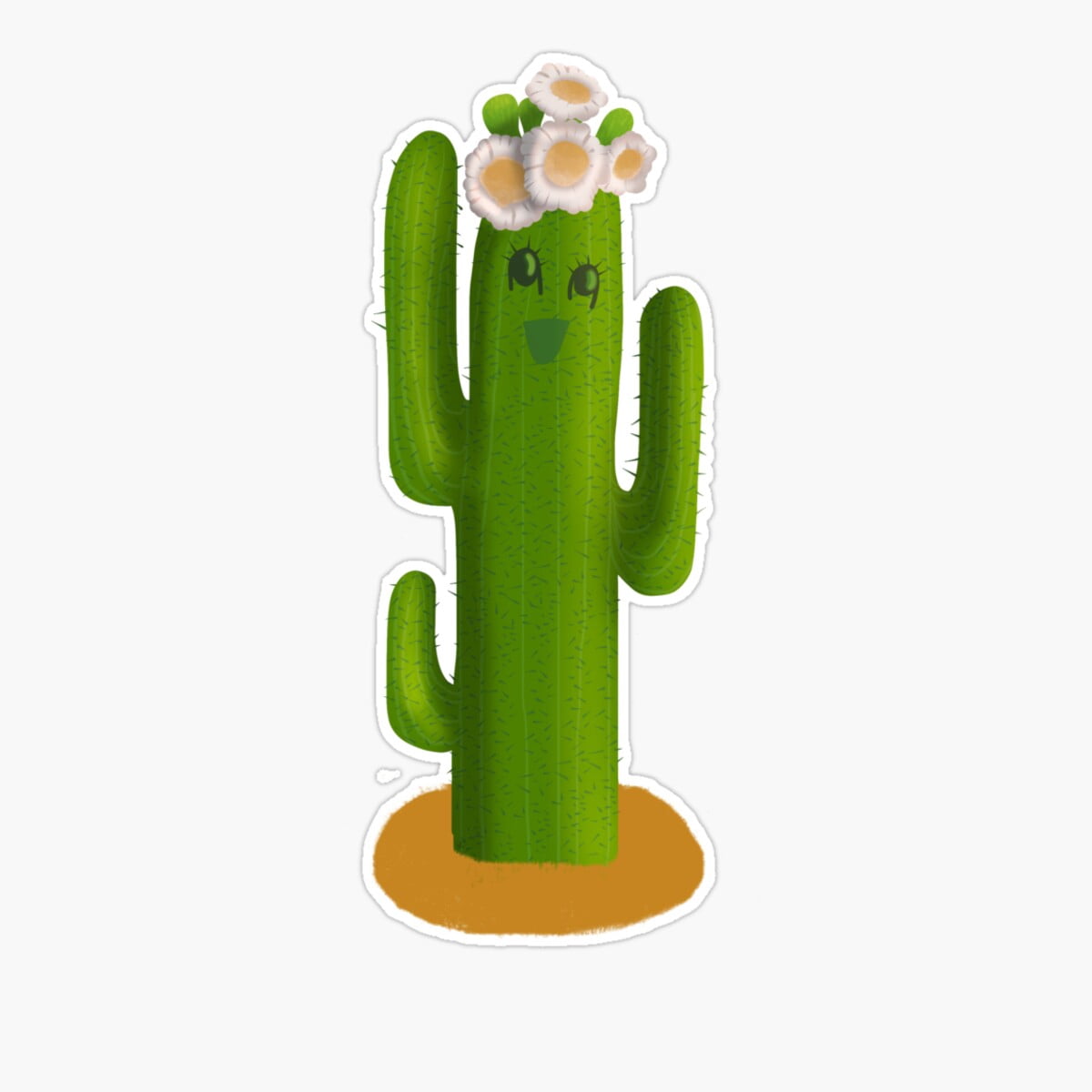 Maneki Pretty Cactus Sticker, Phone Decal Water Bottle Stickers Car ...
