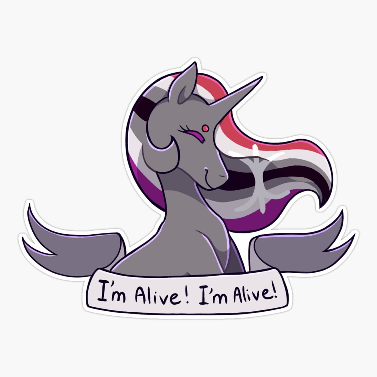 Maneki Pride Unicorn (Bpd) Er, Phone Decal Water Bottle Stickers Car ...