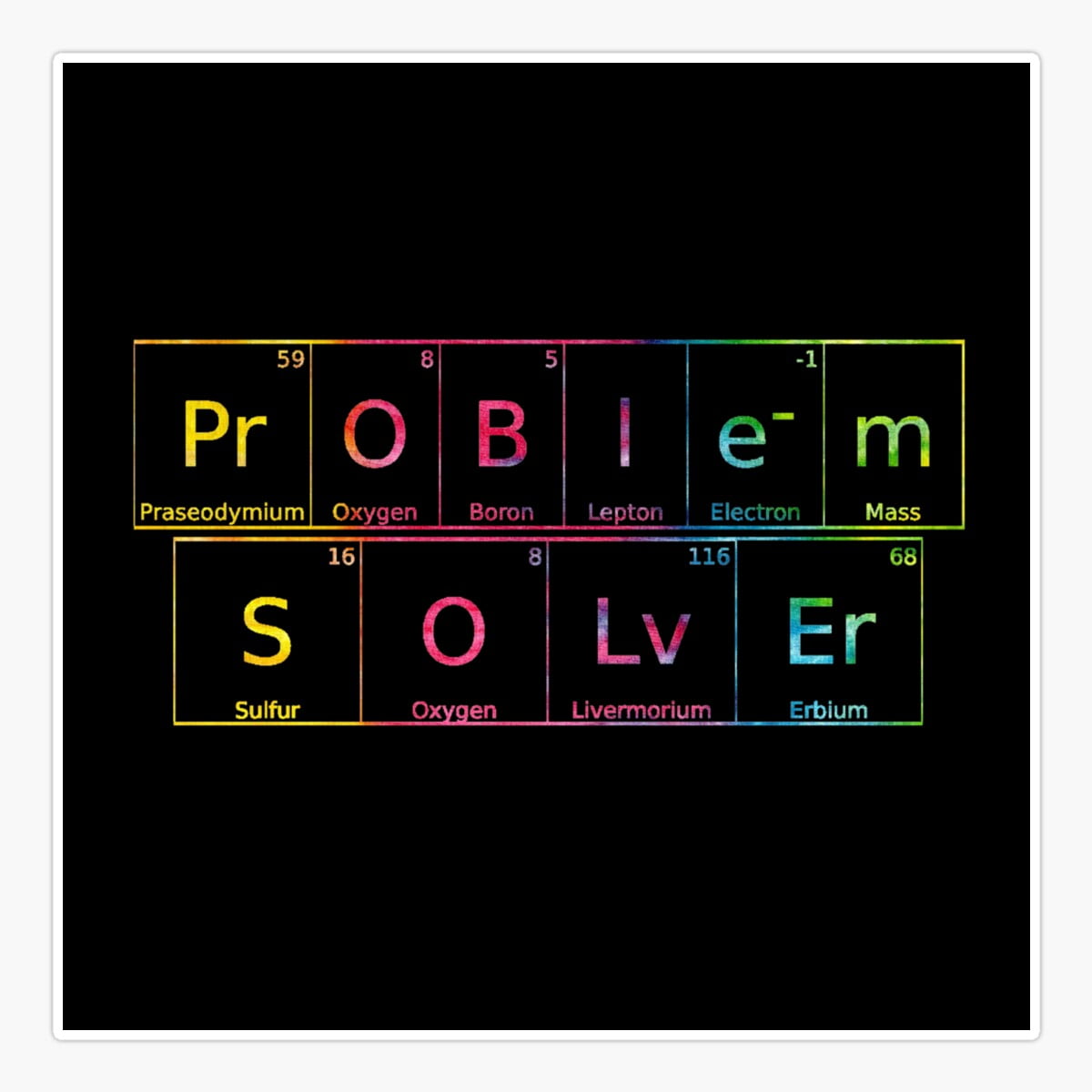 Maneki Problem Solver Written In Chemistry Periodic Table Elements In ...