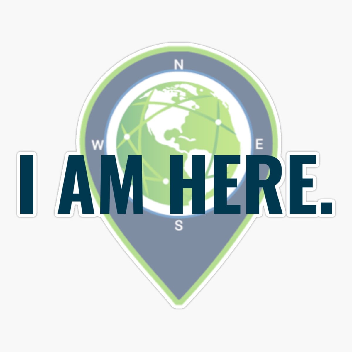 Maneki Project Geo - I Am Here. Sticker, Phone Decal Water Bottle ...