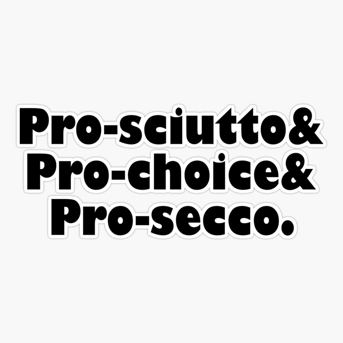 Maneki Prosciutto & & Prosecco V3 Er, Phone Decal Water Bottle Stickers ...