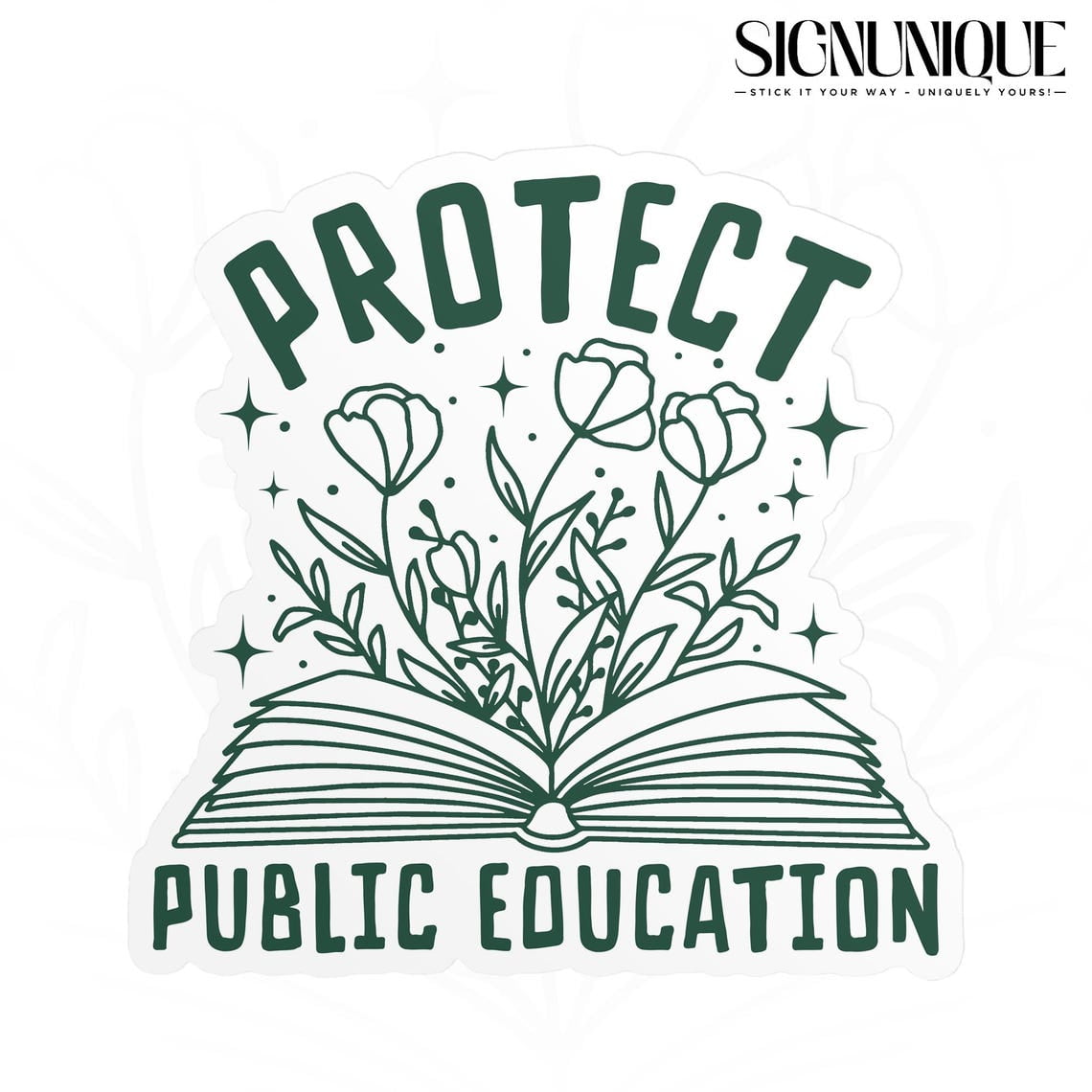 Maneki Protect Public Schools Education Er, Floral Liberal Political ...