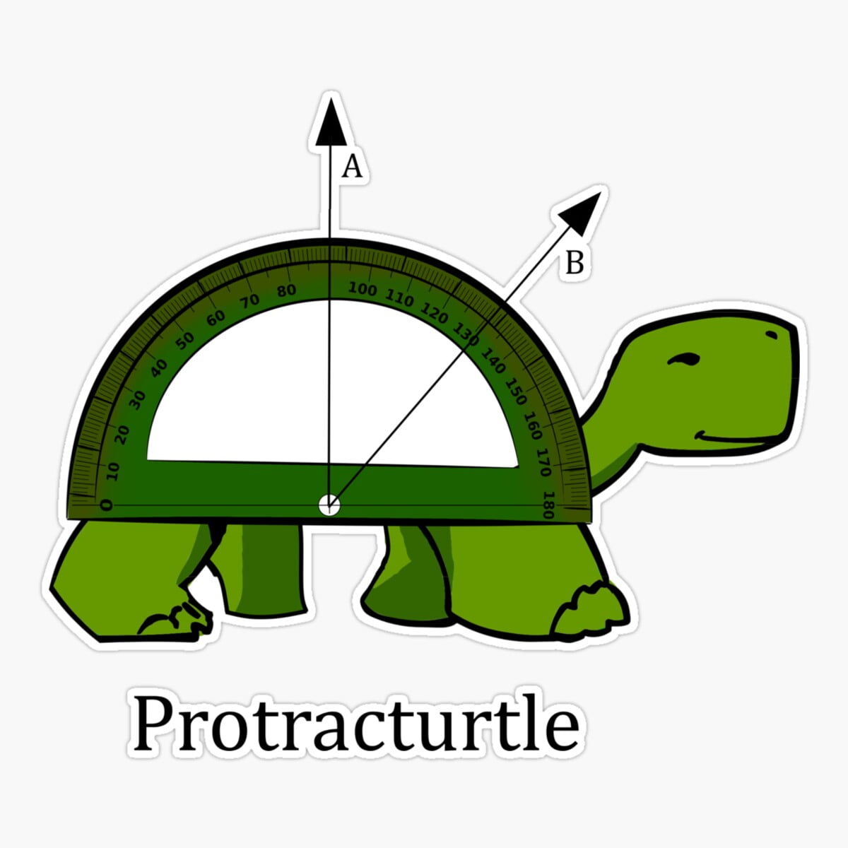 Maneki Protracturtle - Funny Math Turtle Er, Phone Decal Water Bottle ...