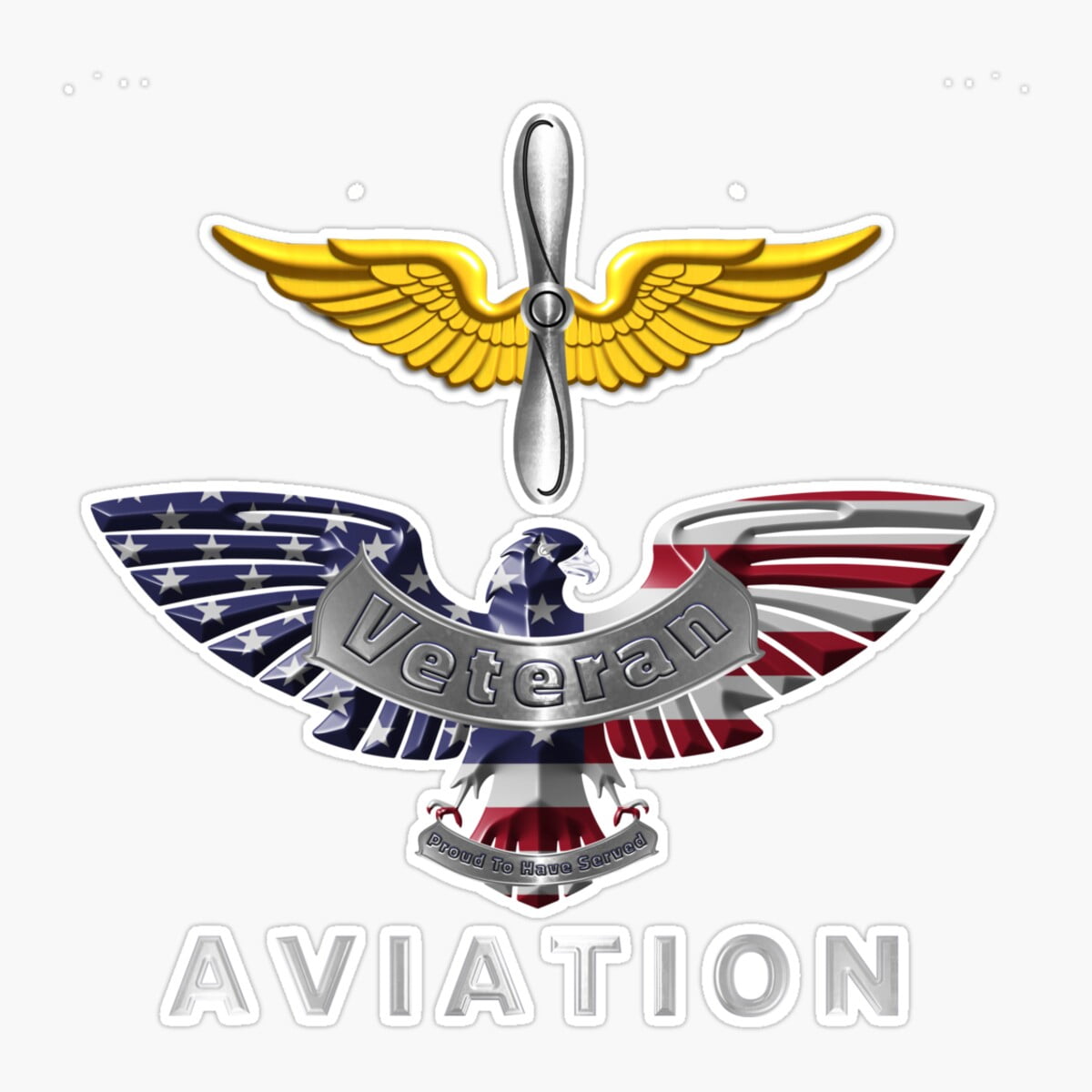 Maneki Proud Army Aviation Veteran Ized Eagle Er, Phone Decal Water ...