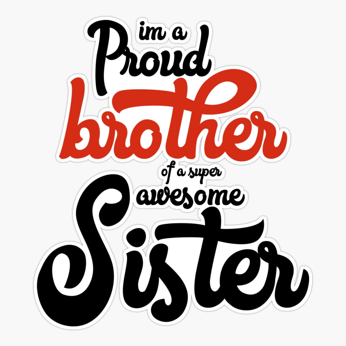 Maneki Proud Brother Of Awesome Sister ,Funny Gift For Brother From ...