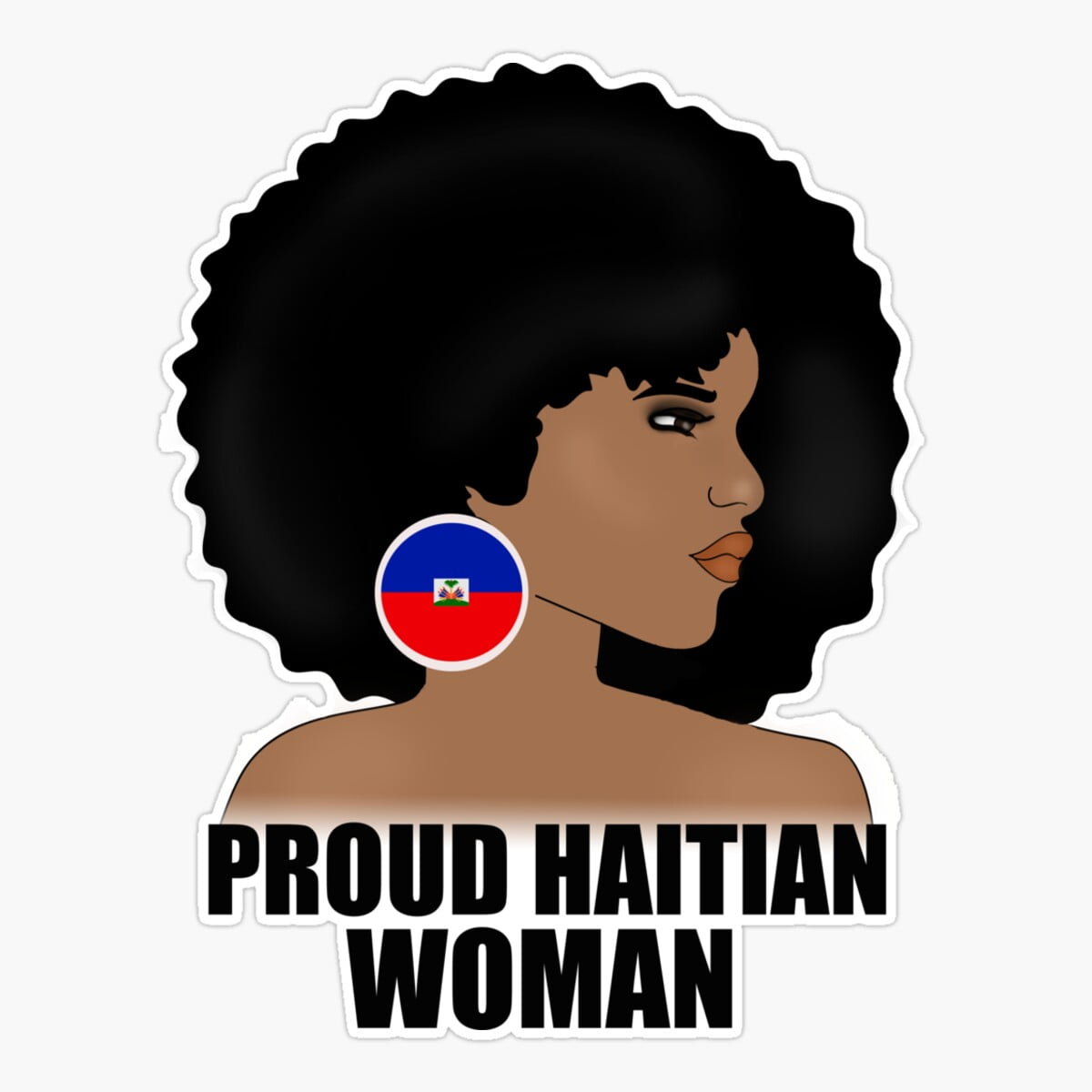 Maneki Proud Haitian Woman Mothers Day Gift Haiti Flag Er, Phone Decal ...