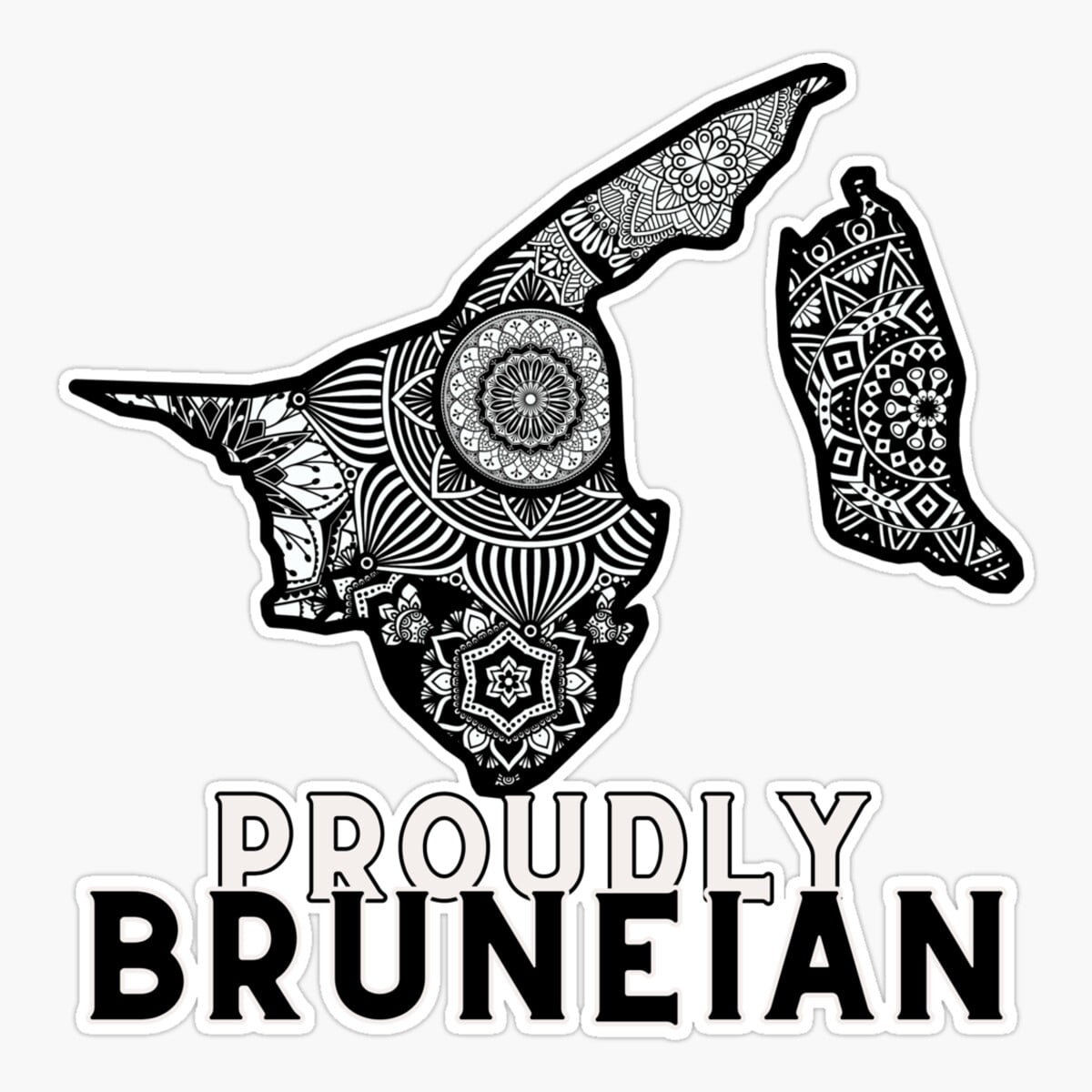 Maneki Proud To Be Bruneian Sticker, Phone Decal Water Bottle Stickers ...