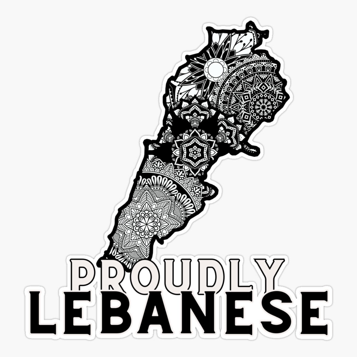Maneki Proud To Be Lebanese Sticker, Phone Decal Water Bottle Stickers ...