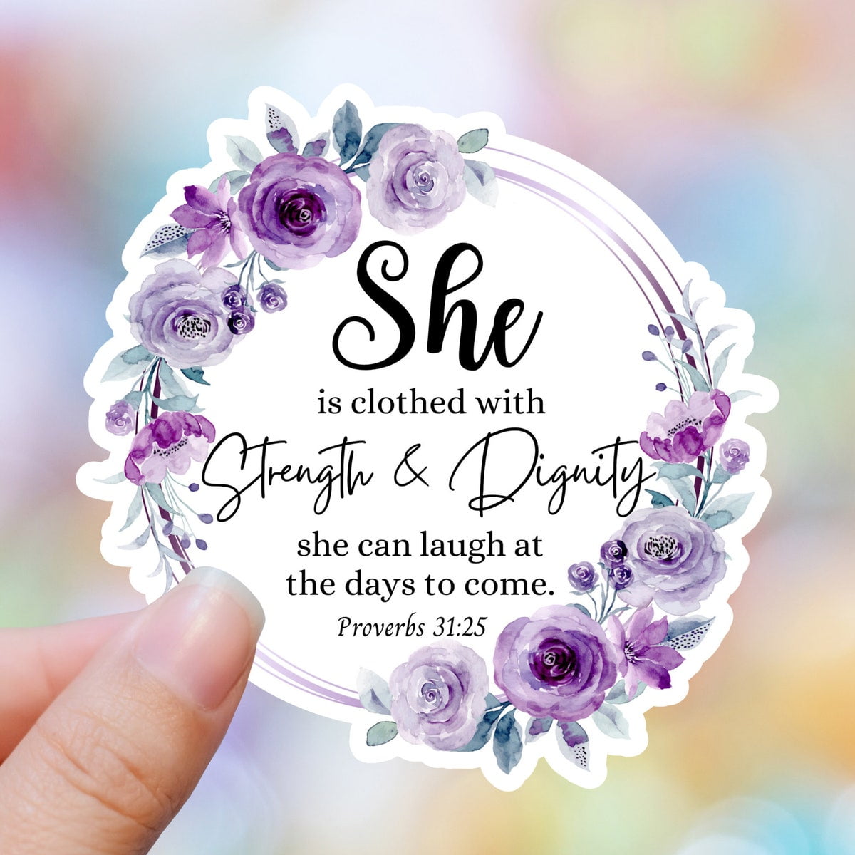 Maneki Proverbs 31:35 Sticker, Bible Verse Sticker, Easter Gift For Her ...