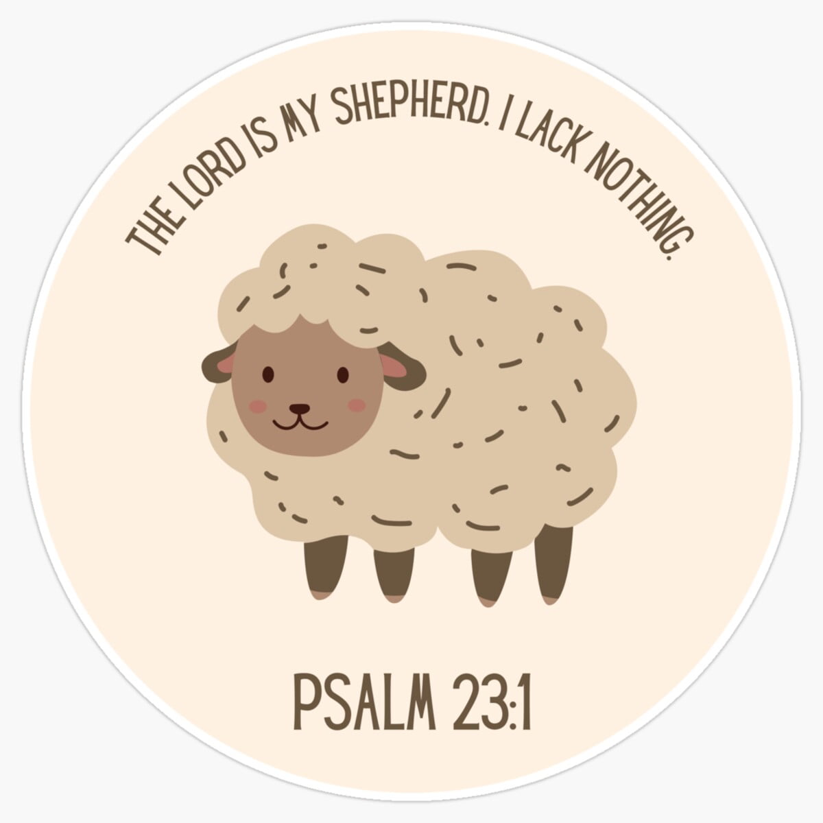 Maneki Psalm 23:1 Er, Phone Decal Water Bottle Stickers Car Decals ...