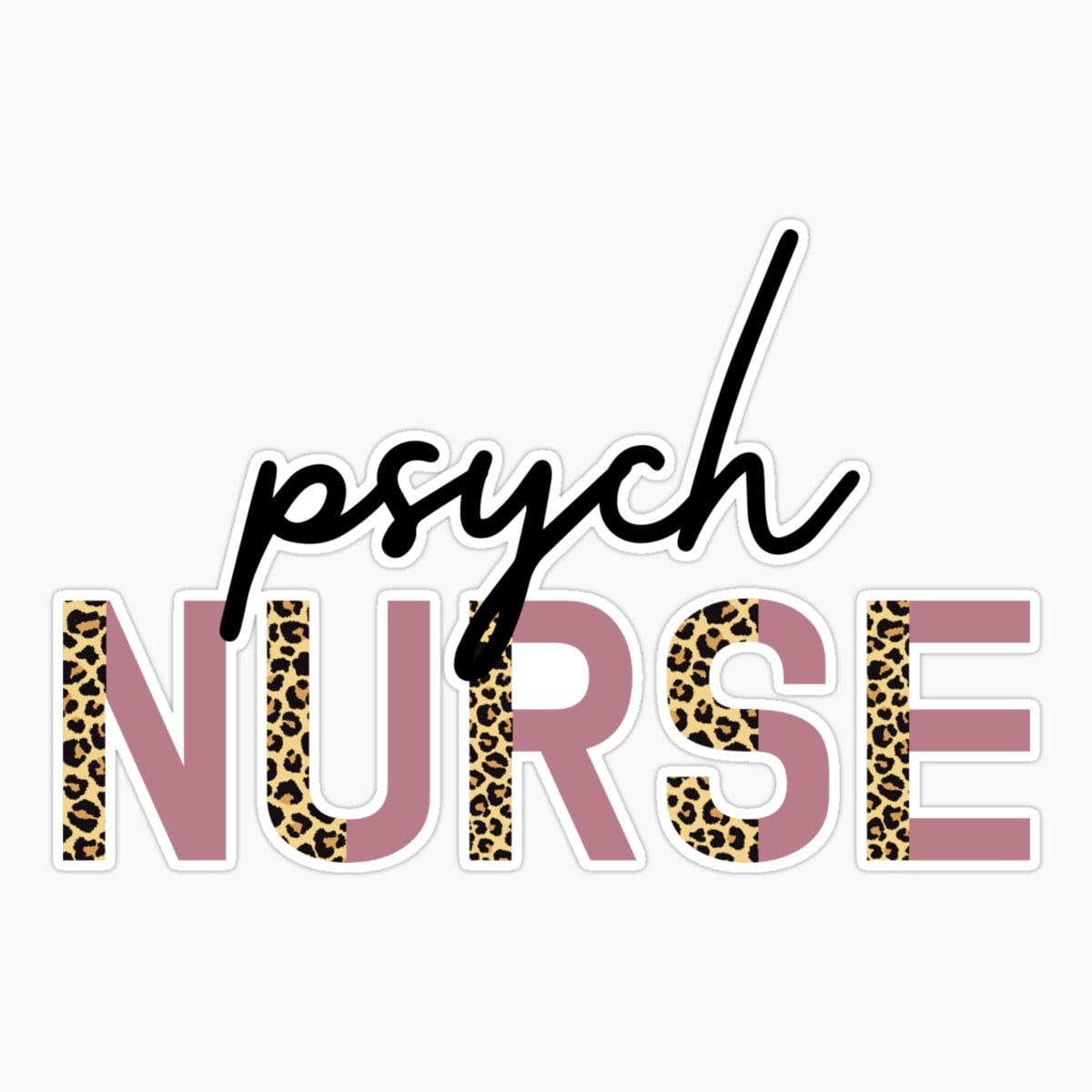 Maneki Psych Nurse Psychiatric Nurse Cheetah Leopard Print | Nurse ...