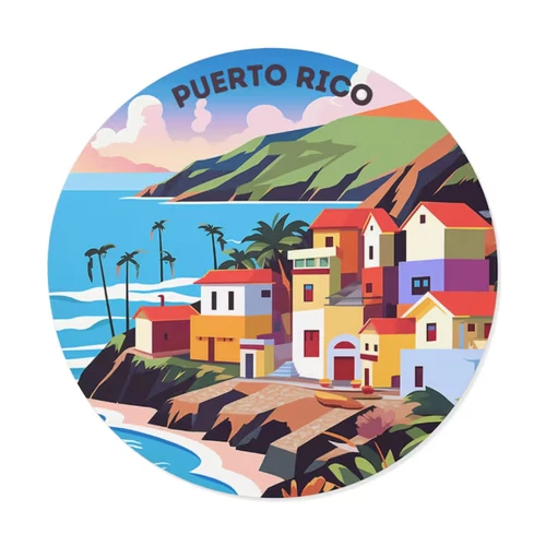 Maneki Puerto Rico Vinyl Sticker – Waterproof Travel Decal For Laptop ...