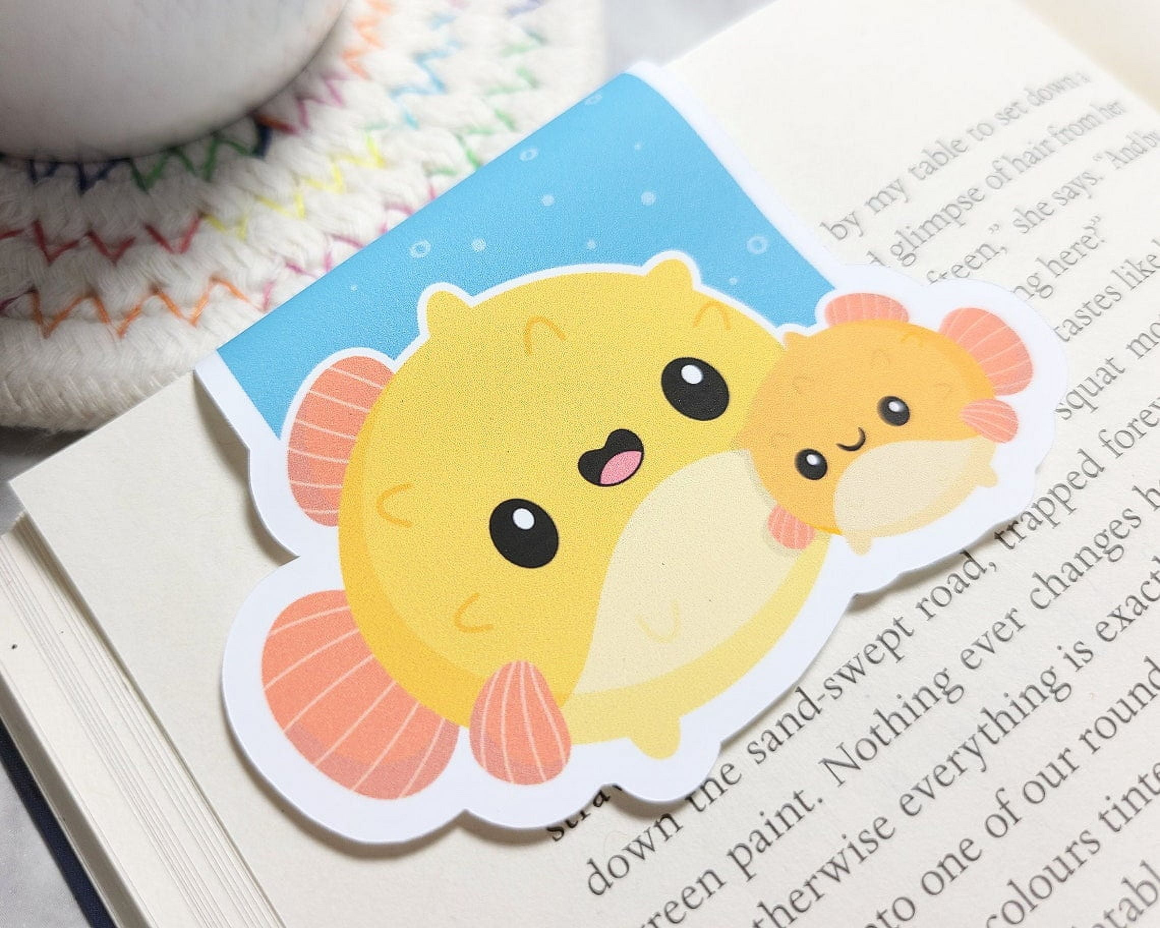Maneki Pufferfish Bookmark, Under The Sea Planner Clip, Cute Ocean ...