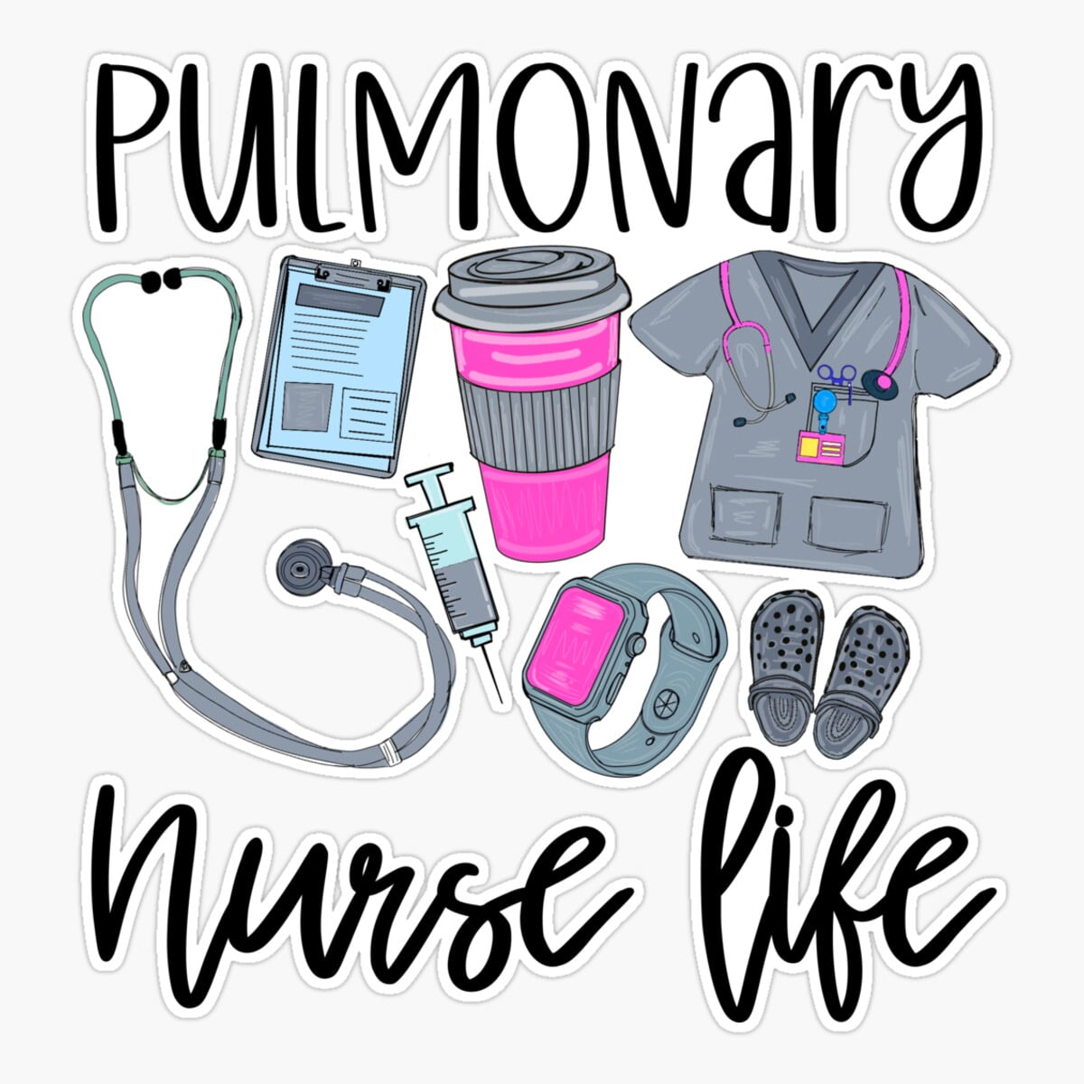 Maneki Pulmonary Nurse Nursing Gift Rn Medical Stethoscope Heart ...