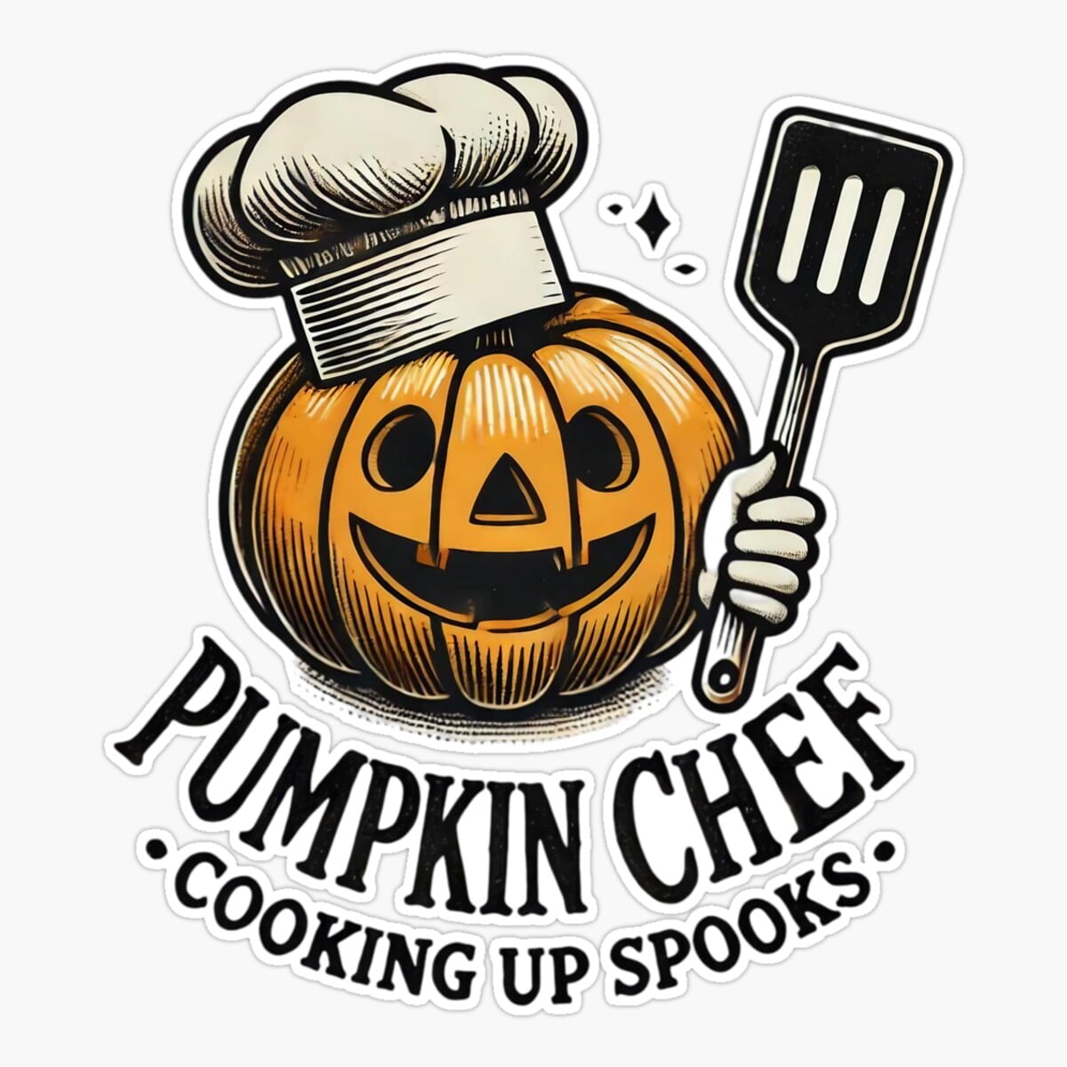 Maneki Pumpkin Che - Cooking Up Spooks Sticker, Phone Decal Water ...