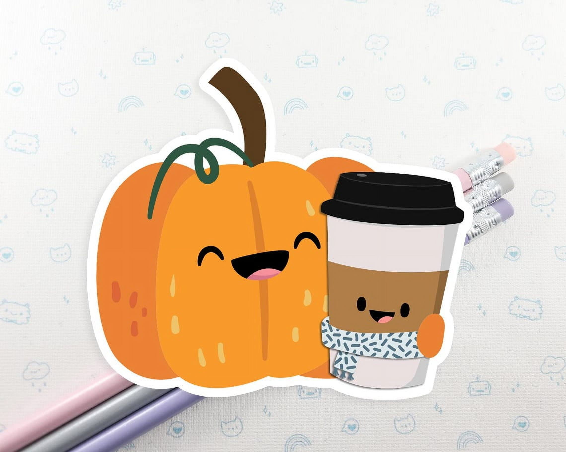 Maneki Pumpkin Spice Latte Er, Cute Food Er, Vinyl Er, Laptop Decal ...