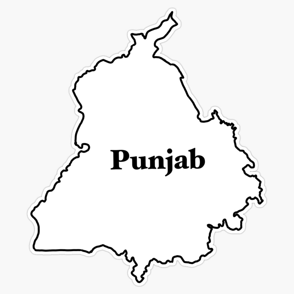 Maneki Punjab Map Er, Phone Decal Water Bottle Stickers Car Decals ...