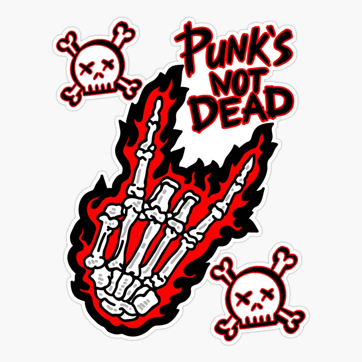 Maneki Punk'S Not Dead Er, Phone Decal Water Bottle Stickers Car Decals ...