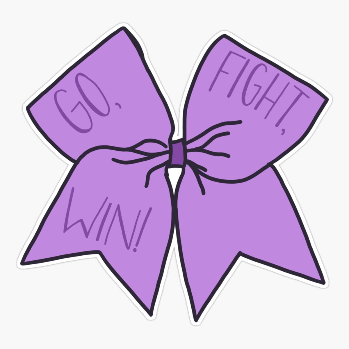 Maneki Purple “Go, ight, Win!” Cheer Bow er - Walmart.com