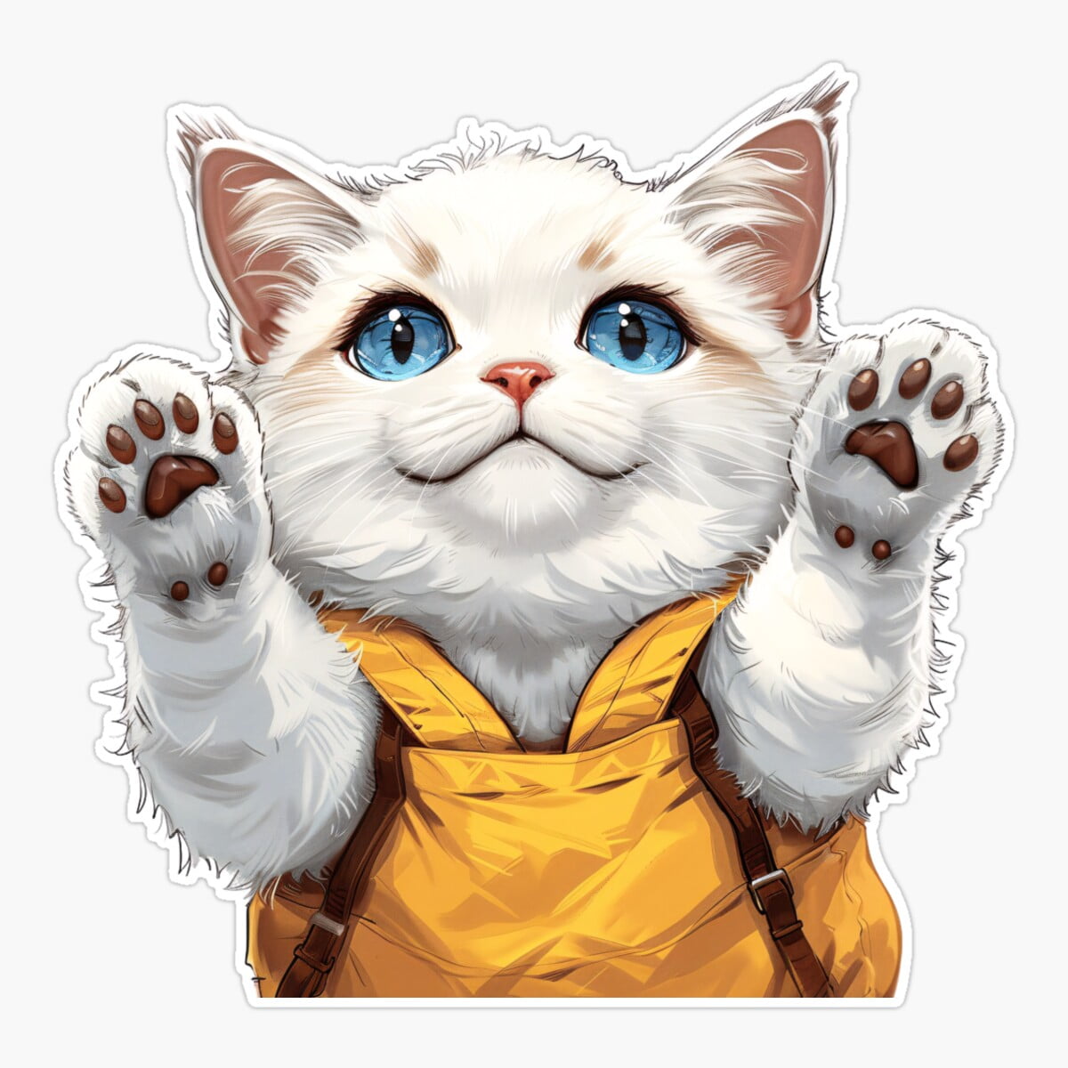 Maneki Purrcrat - Cheerul Luy Cat - D Sticker, Phone Decal Water Bottle ...