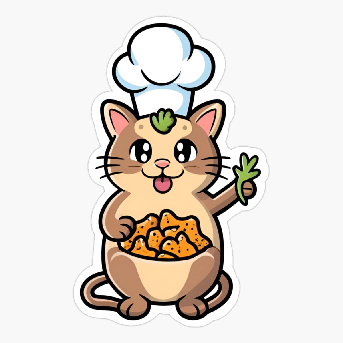 Maneki Purrect Che: A Whisker-Licking Recipe Sticker, Phone Decal Water ...