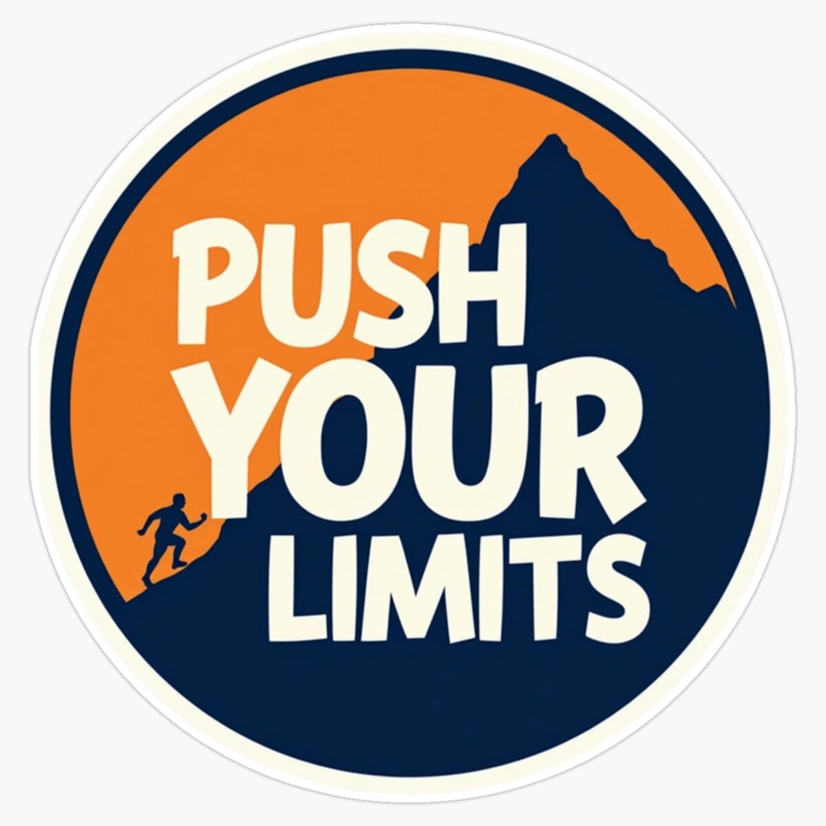 Maneki Push Your Limits – Bold Motivational Triathlon Quote Design Er ...