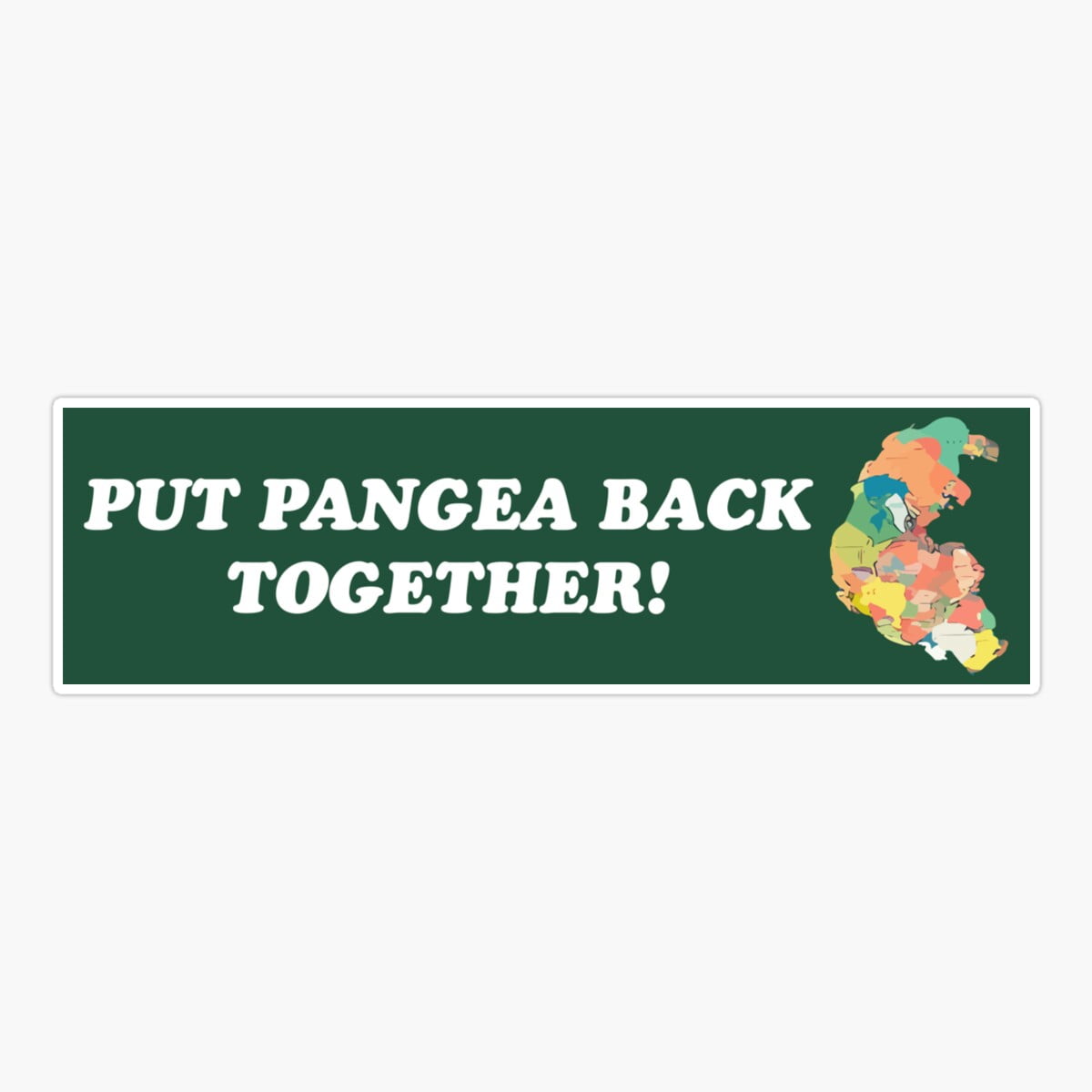 Maneki Put Pangea Back Together! Gen Z Bumper Sticker, Phone Decal ...