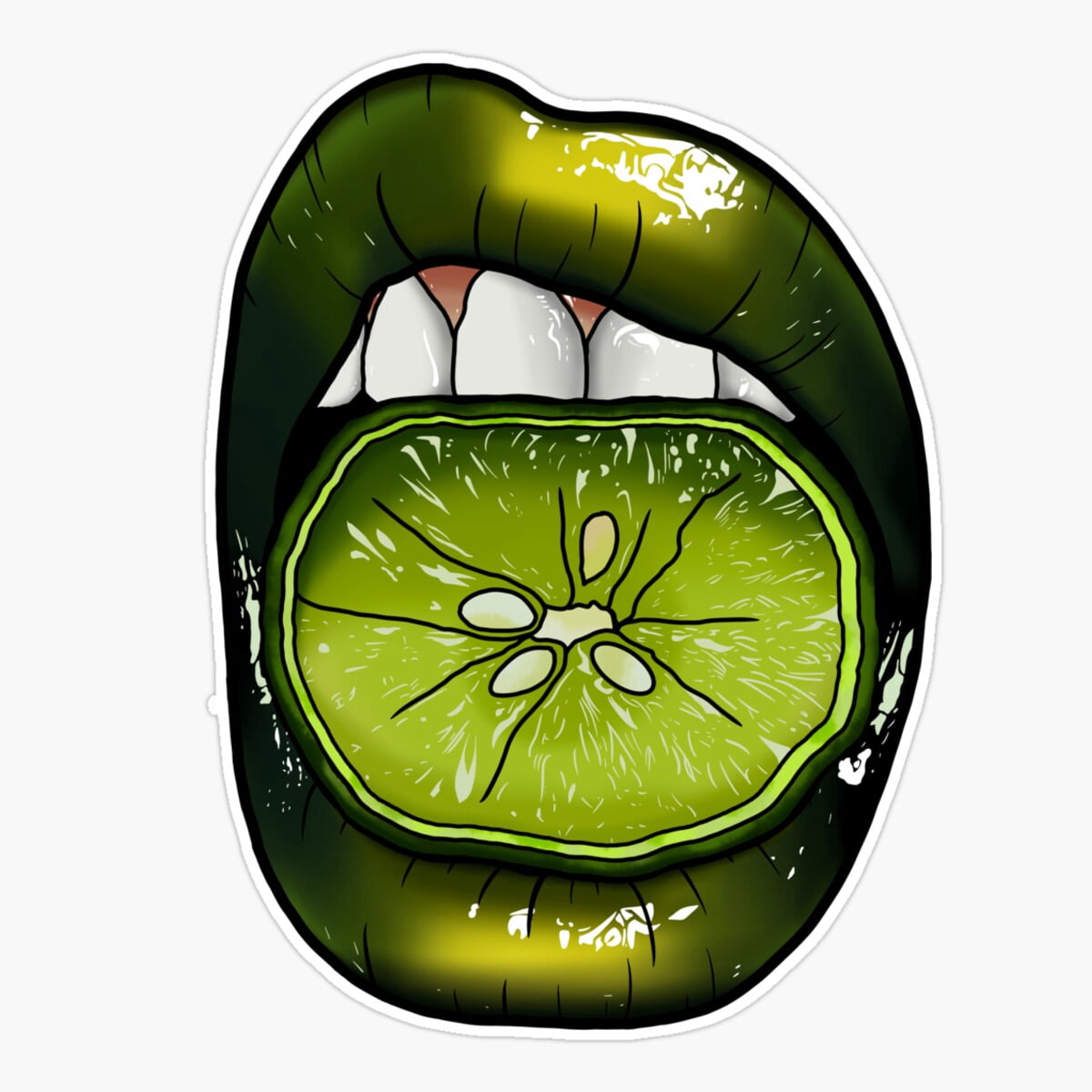 Maneki Put Your Limes Where Your Mouth Is Sticker, Phone Decal Water ...
