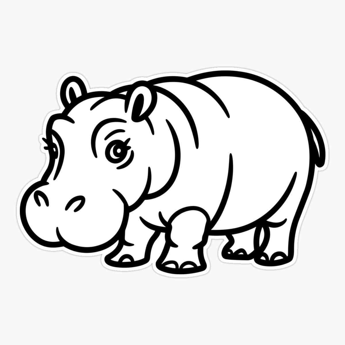 Maneki Pygmy Hippo Er, Phone Decal Water Bottle Stickers Car Decals ...