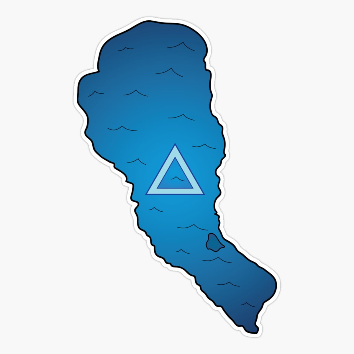Maneki Pyramid Lake Sticker, Phone Decal Water Bottle Stickers Car ...
