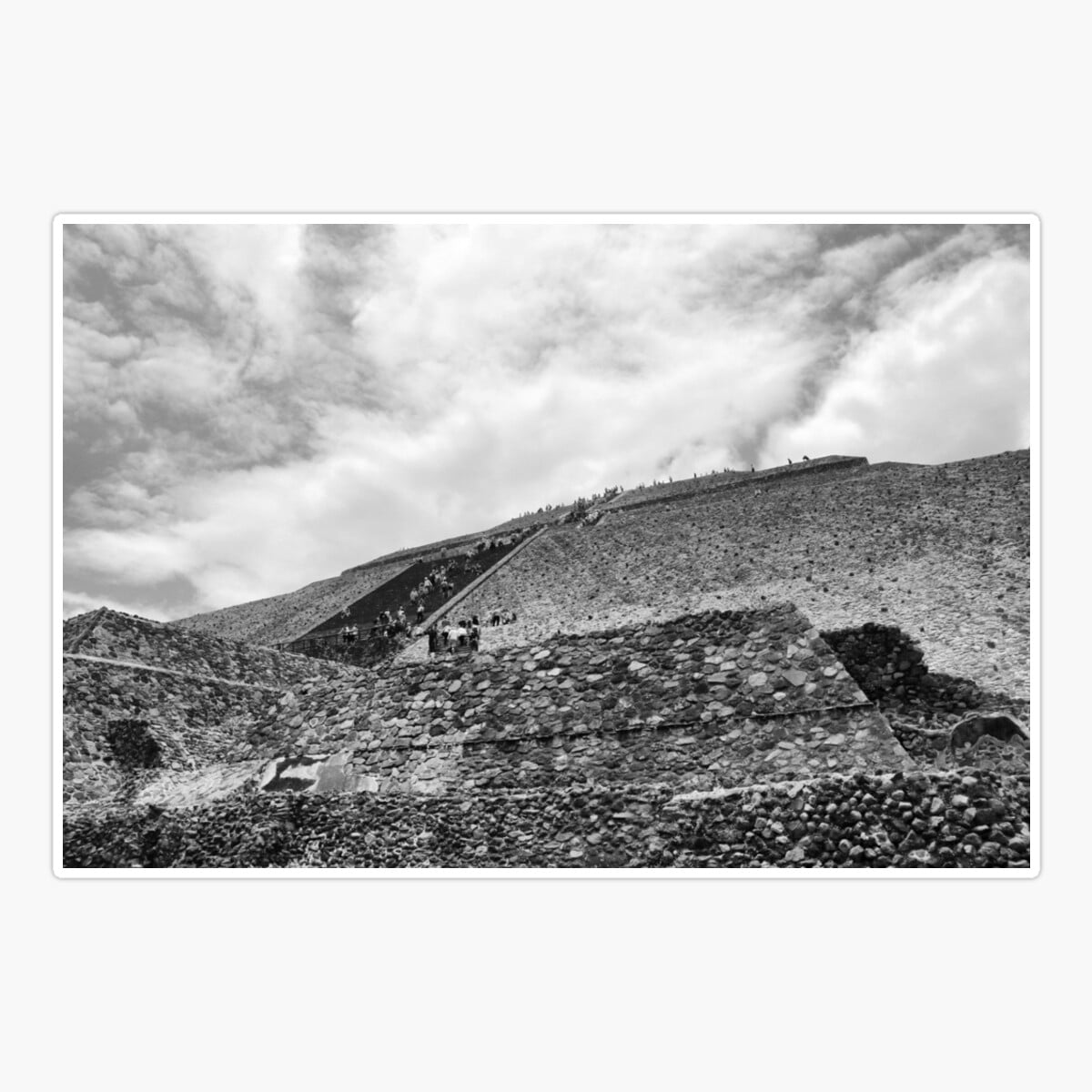 Maneki Pyramid O Teotihuacan Sticker, Phone Decal Water Bottle Stickers ...