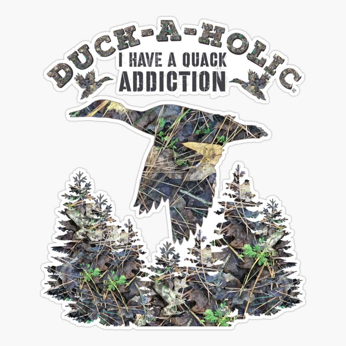 Maneki Quack Addiction Camoualge Duck Hunting Design Or Duck Hunters Er ...