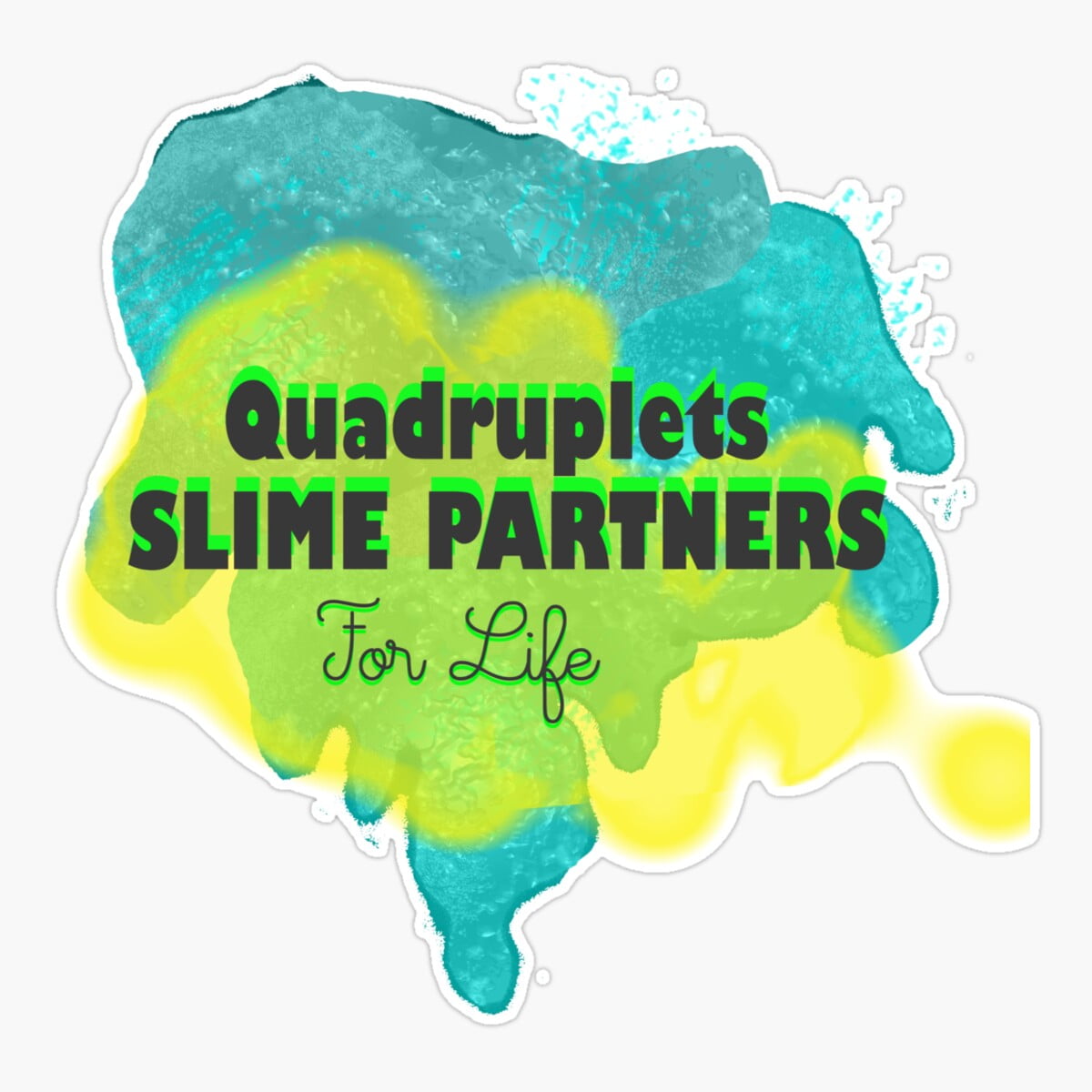 Maneki Quadruplets Slime Partners Sticker, Phone Decal Water Bottle ...