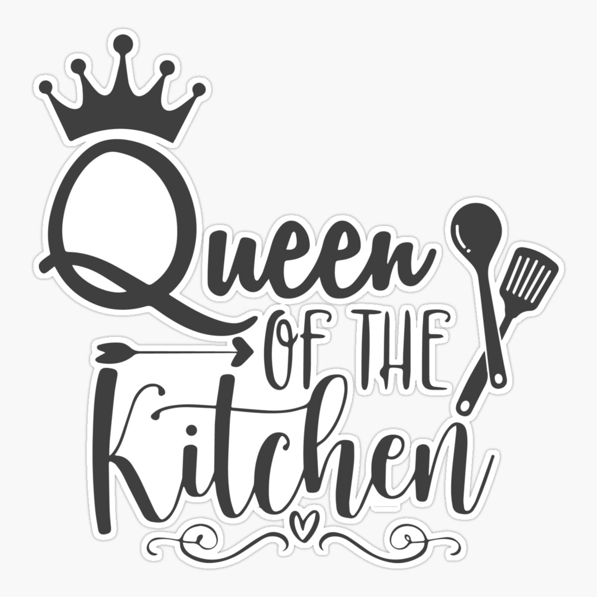Maneki Queen O The Kitchen Culinarian House Wie Che Women Cook Sticker ...