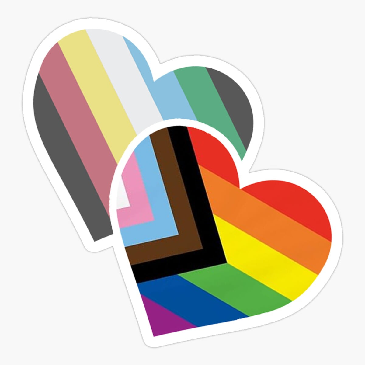 Maneki Queer And Disability Pride Hearts Er, Phone Decal Water Bottle ...