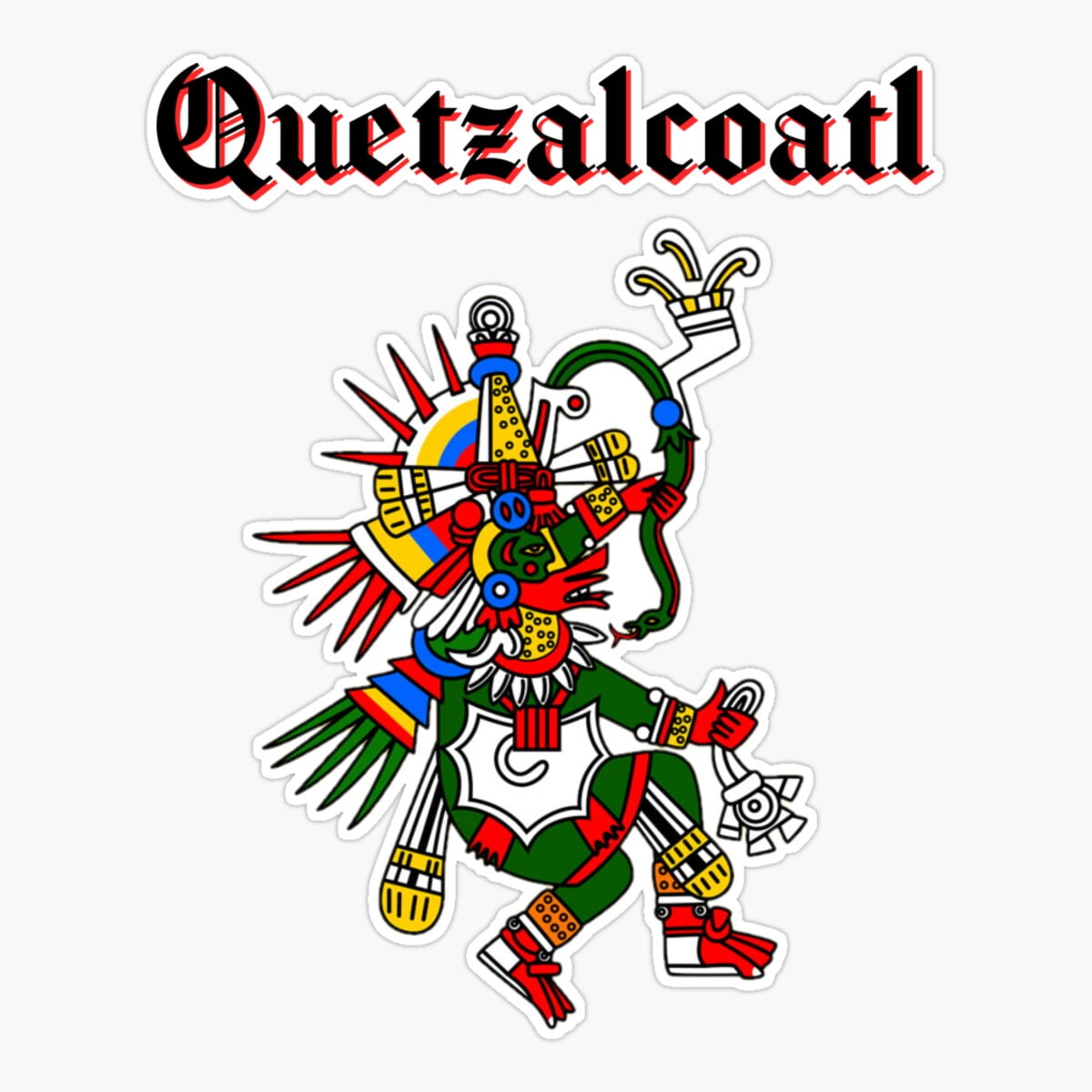 Maneki Quetzalcoatl, The Giver O Lie, Aztec Gods Sticker, Phone Decal ...