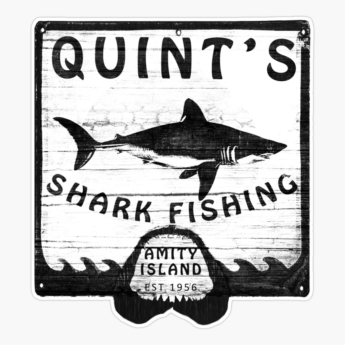 Maneki Quint'S Shark Ishing Er, Phone Decal Water Bottle Stickers Car ...