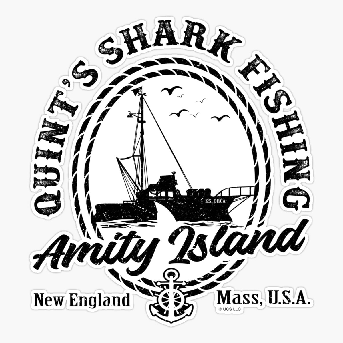 Maneki Quint'S Shark Ishing (Universal © Ucs Llc) Lts Er, Phone Decal ...