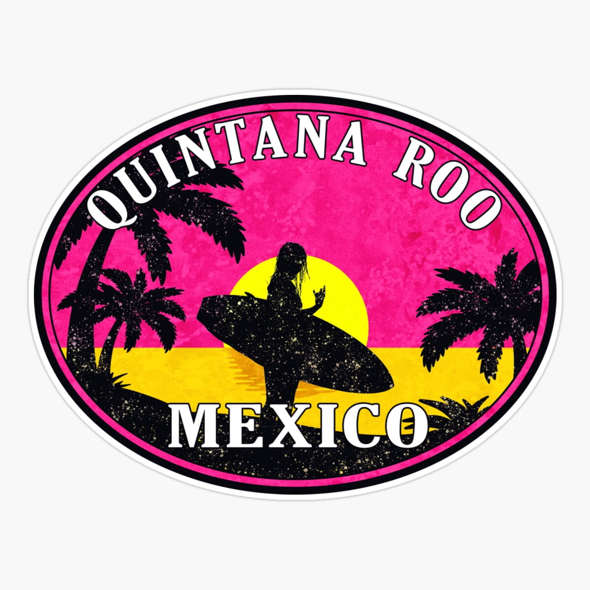 Maneki Quintana Roo Mexico Cancun Laptop Bumper Suring Sur Isla Mujeres Sticker, Phone Decal ...