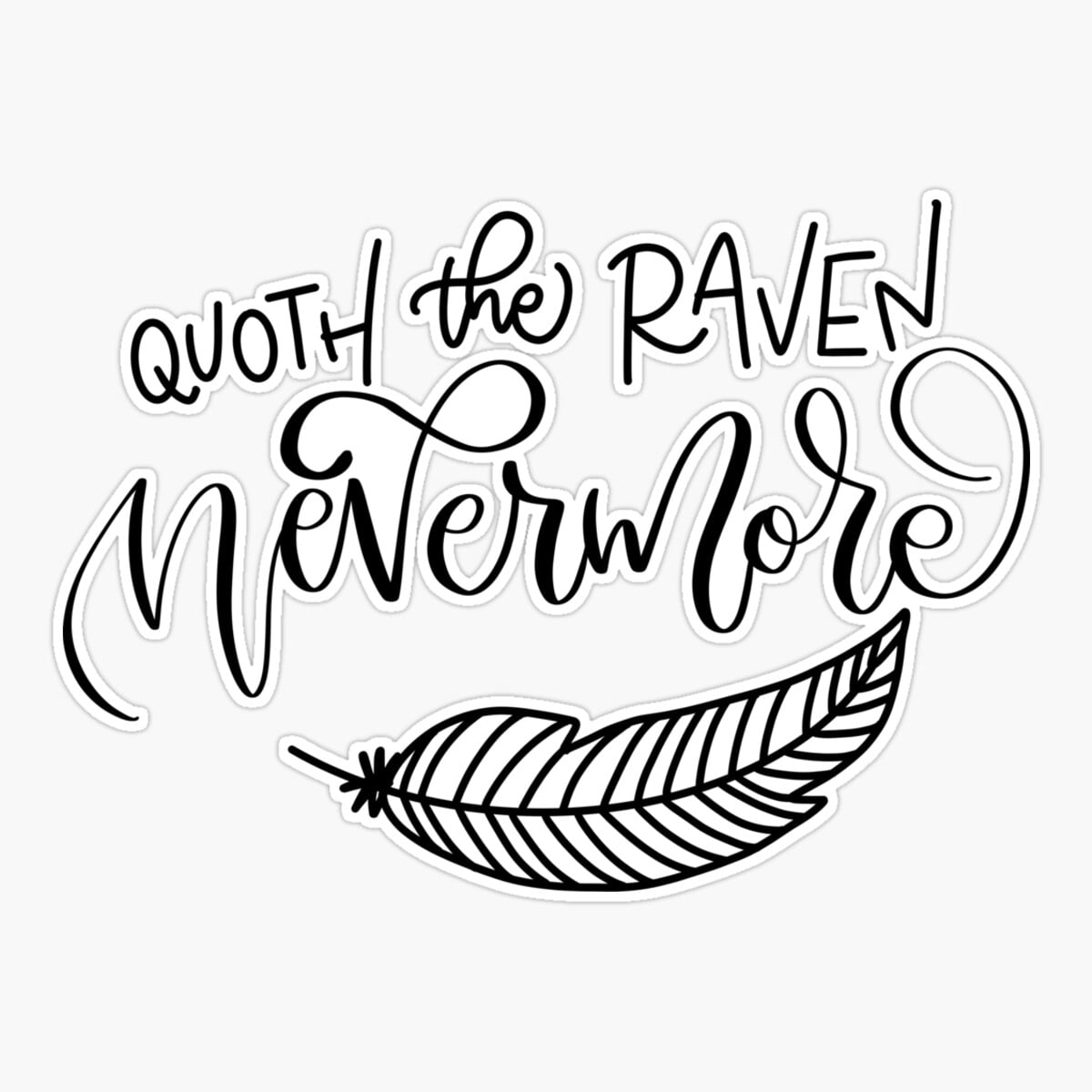 Maneki Quoth The Raven Nevermore Er, Phone Decal Water Bottle Stickers ...